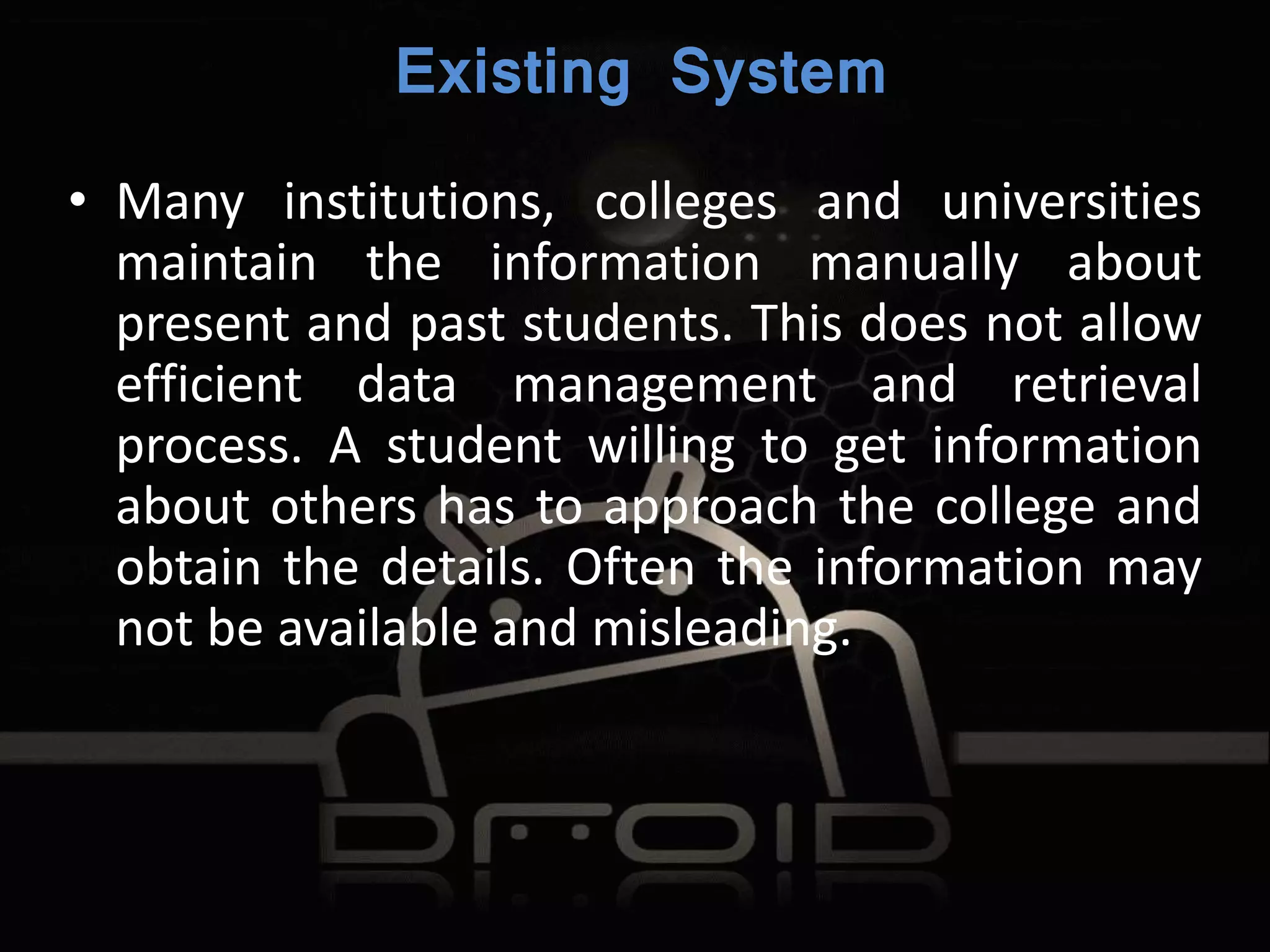 Android alumni application | PPTX