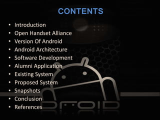 Android alumni application | PPTX