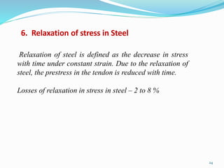 pre stress Concrete and losses of pre stress concrete . Manufacturng of ...