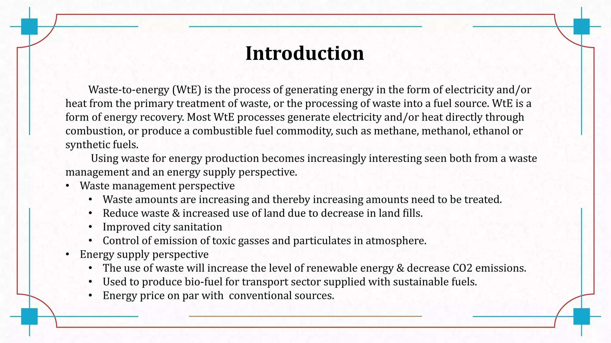Waste to Energy Conversion | PPTX