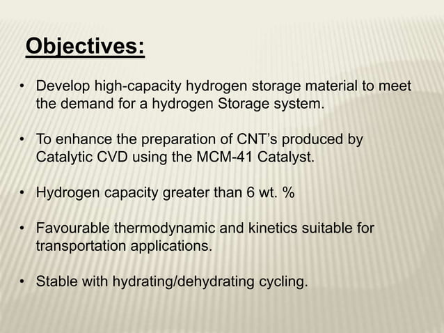 fe-MCM-41 Catalyst for CNT synthesis | PPTX
