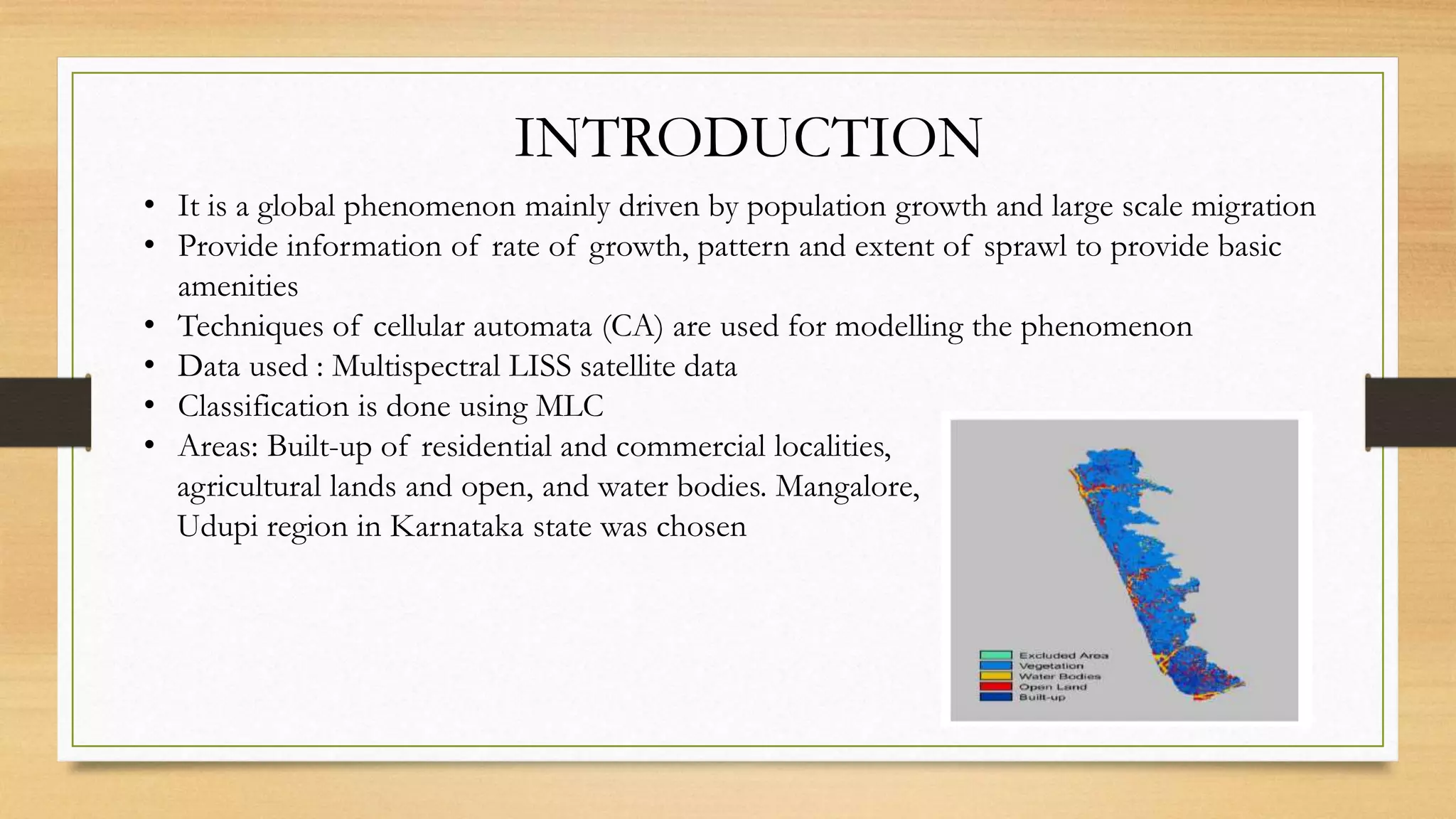 Urban Sprawl for modelling using GIS | PPT