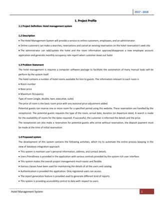 Hotel Management with Hibernate MVC Minor Project | PDF