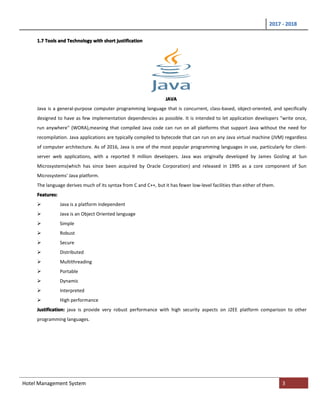 Hotel Management with Hibernate MVC Minor Project | PDF