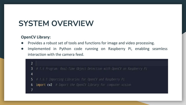 Real Time Object Detection Using Open CV | PPTX
