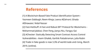 fake product identification using blockchain user can sell and buy ...