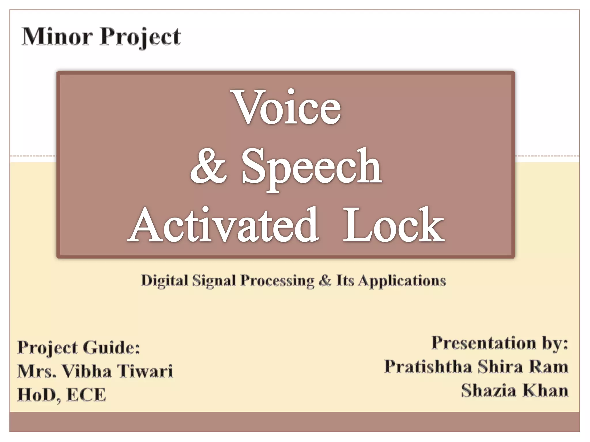 Minor Project Presentation 1 | PPTX