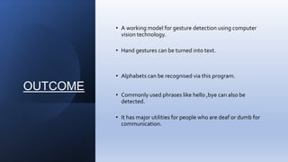 Gesture detection | PPT