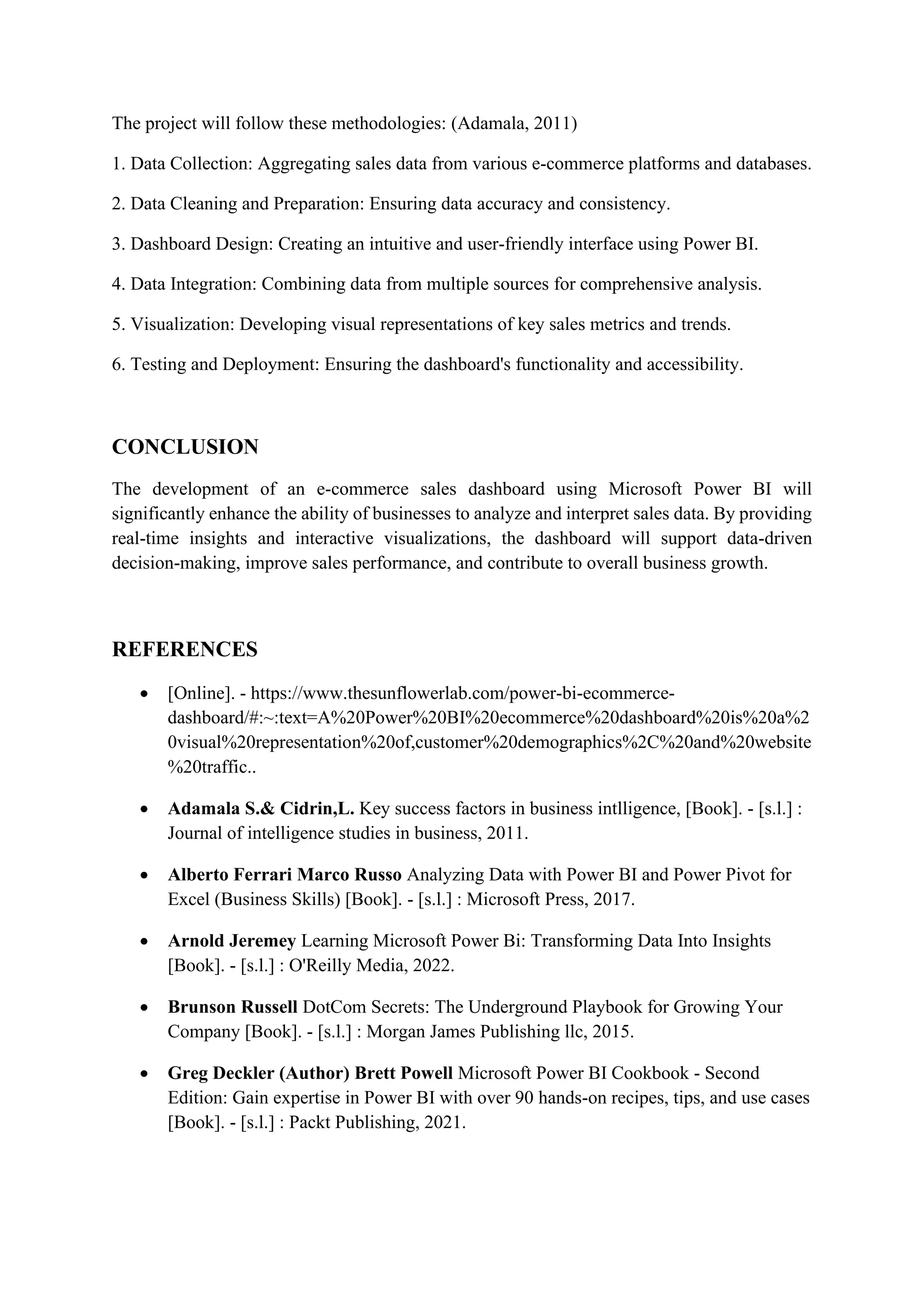 E-commerce Sales Dashboard using Microsoft Power BI | PDF