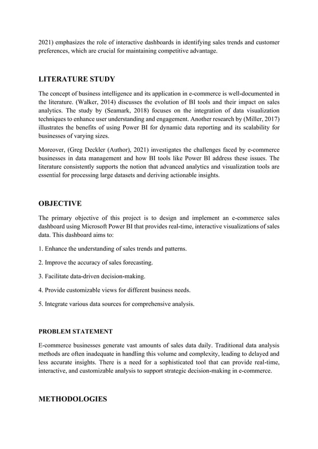 E Commerce Sales Dashboard Using Microsoft Power Bi Pdf