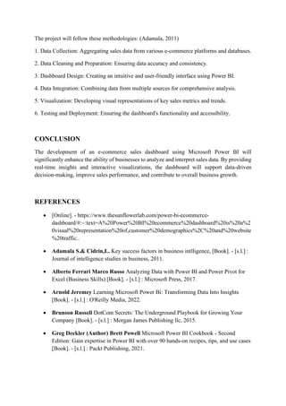 E-commerce Sales Dashboard using Microsoft Power BI | PDF