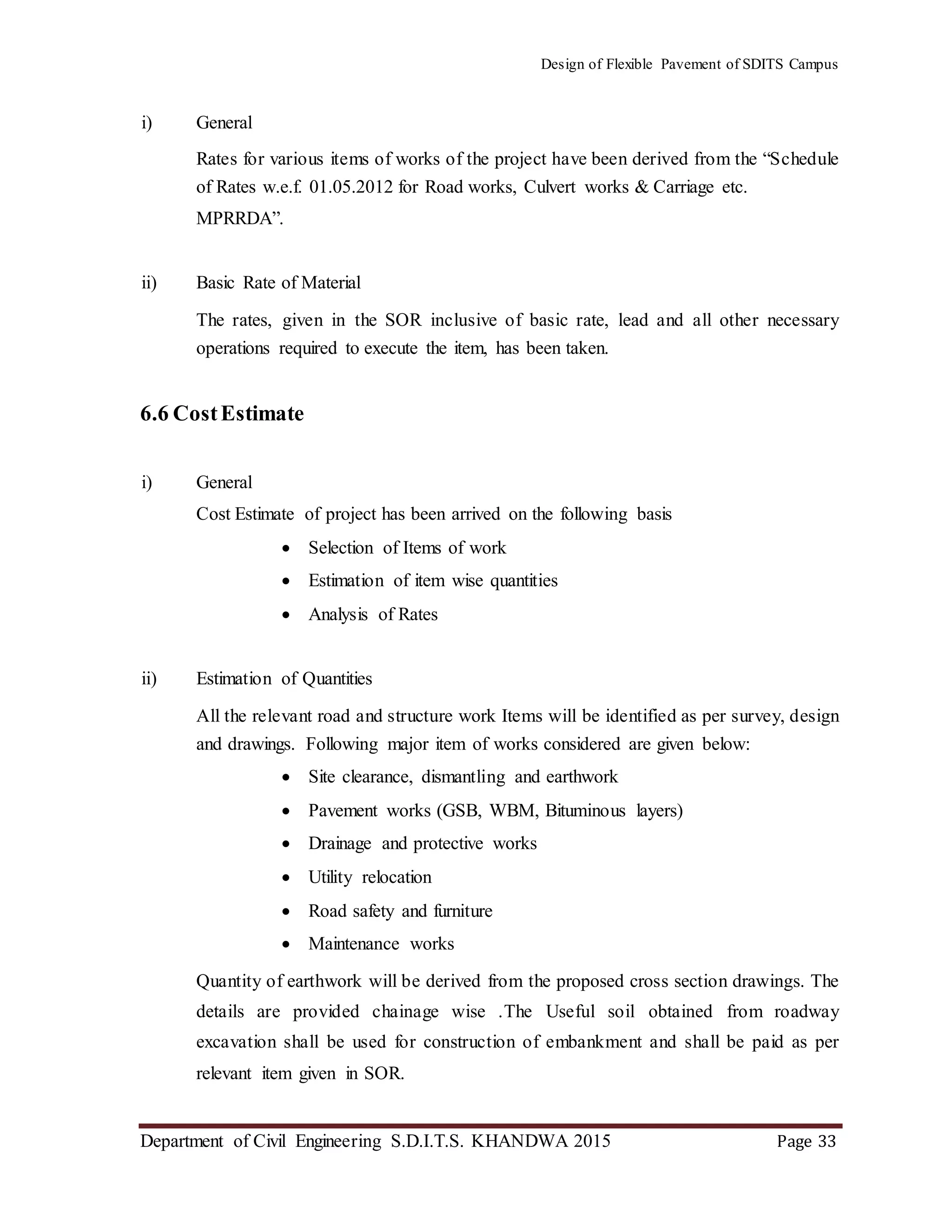 " Design of Flexible Pavement " | PDF