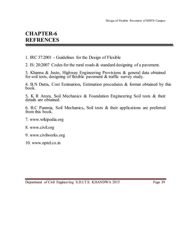 " Design of Flexible Pavement " | PDF