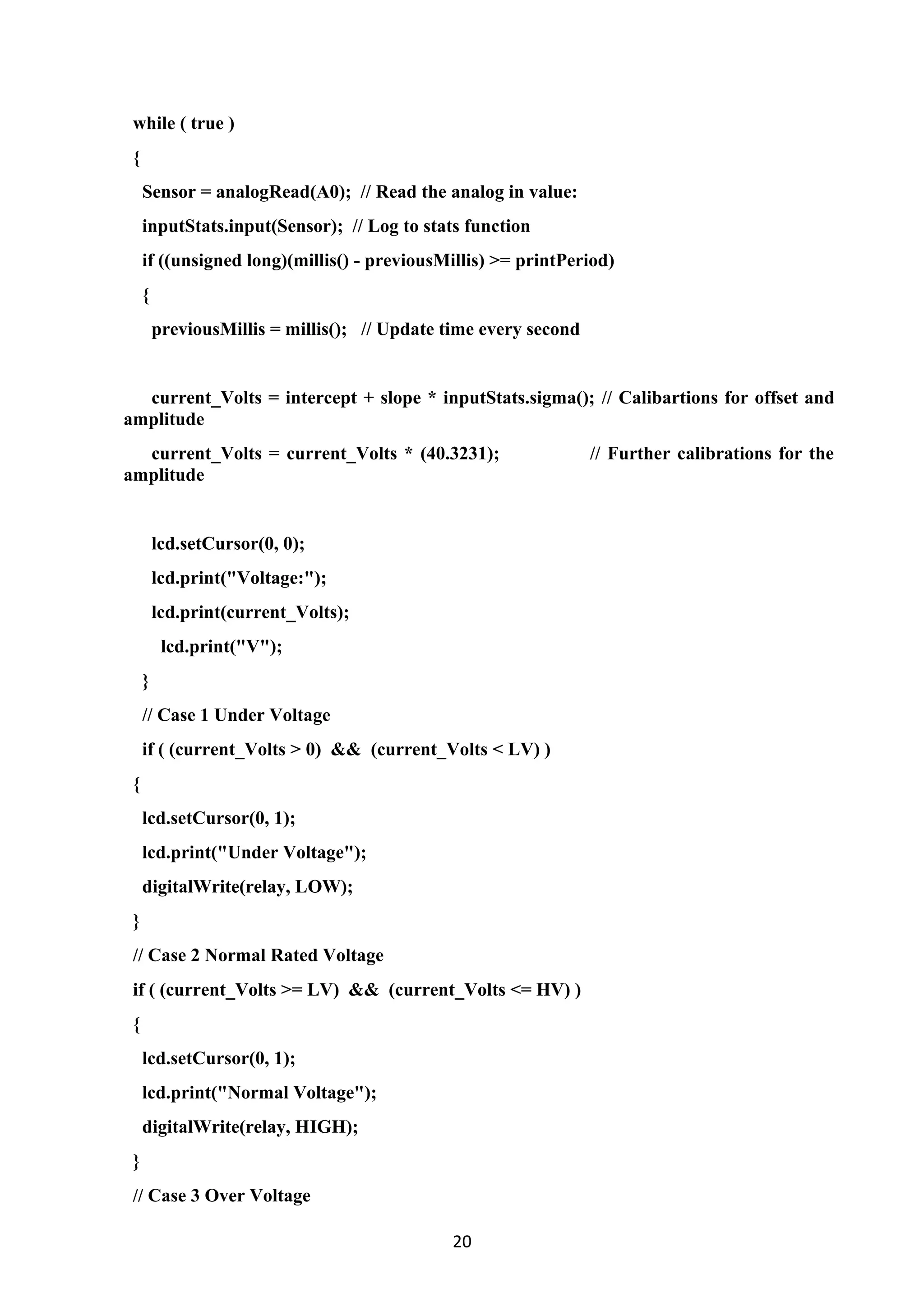 Microcontroller based over voltage and under voltage protection circuit | PDF