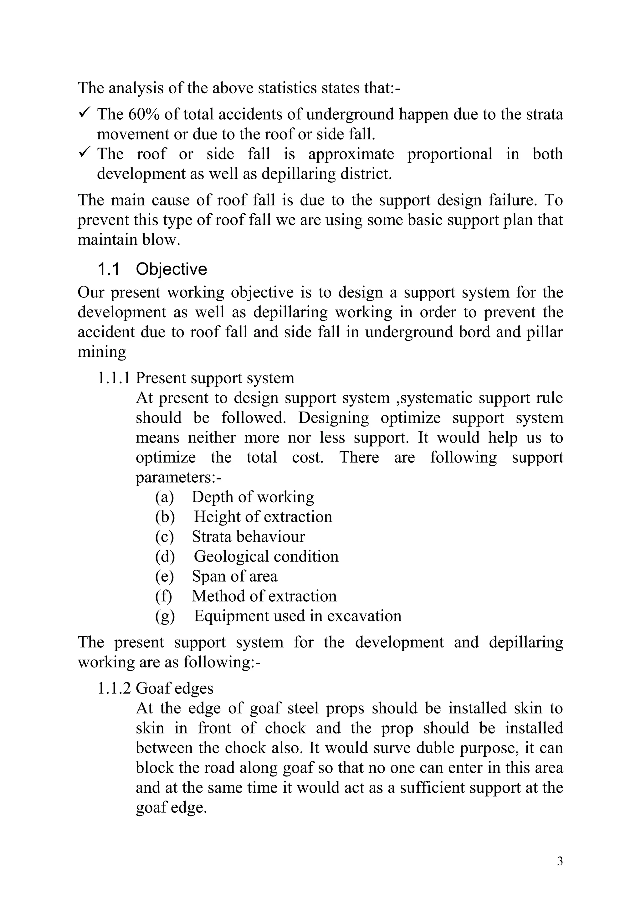 DESIGN OF SUPPORT SYSTEM IN BORD AND PILLAR MINE | PDF