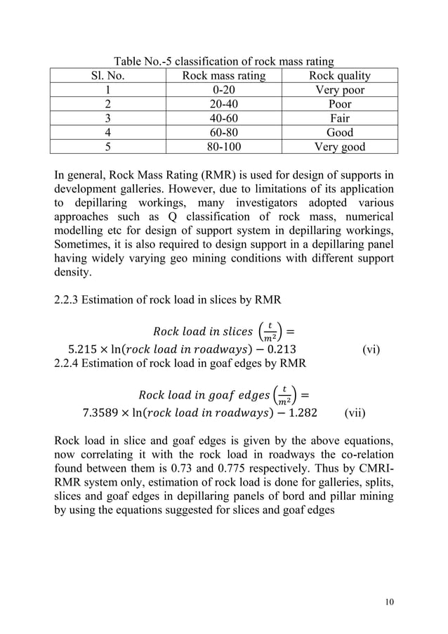 DESIGN OF SUPPORT SYSTEM IN BORD AND PILLAR MINE | PDF | Civil ...