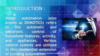 HOME AUTOMATION USING USART PPT | PPTX | Home Appliances | Home & Garden