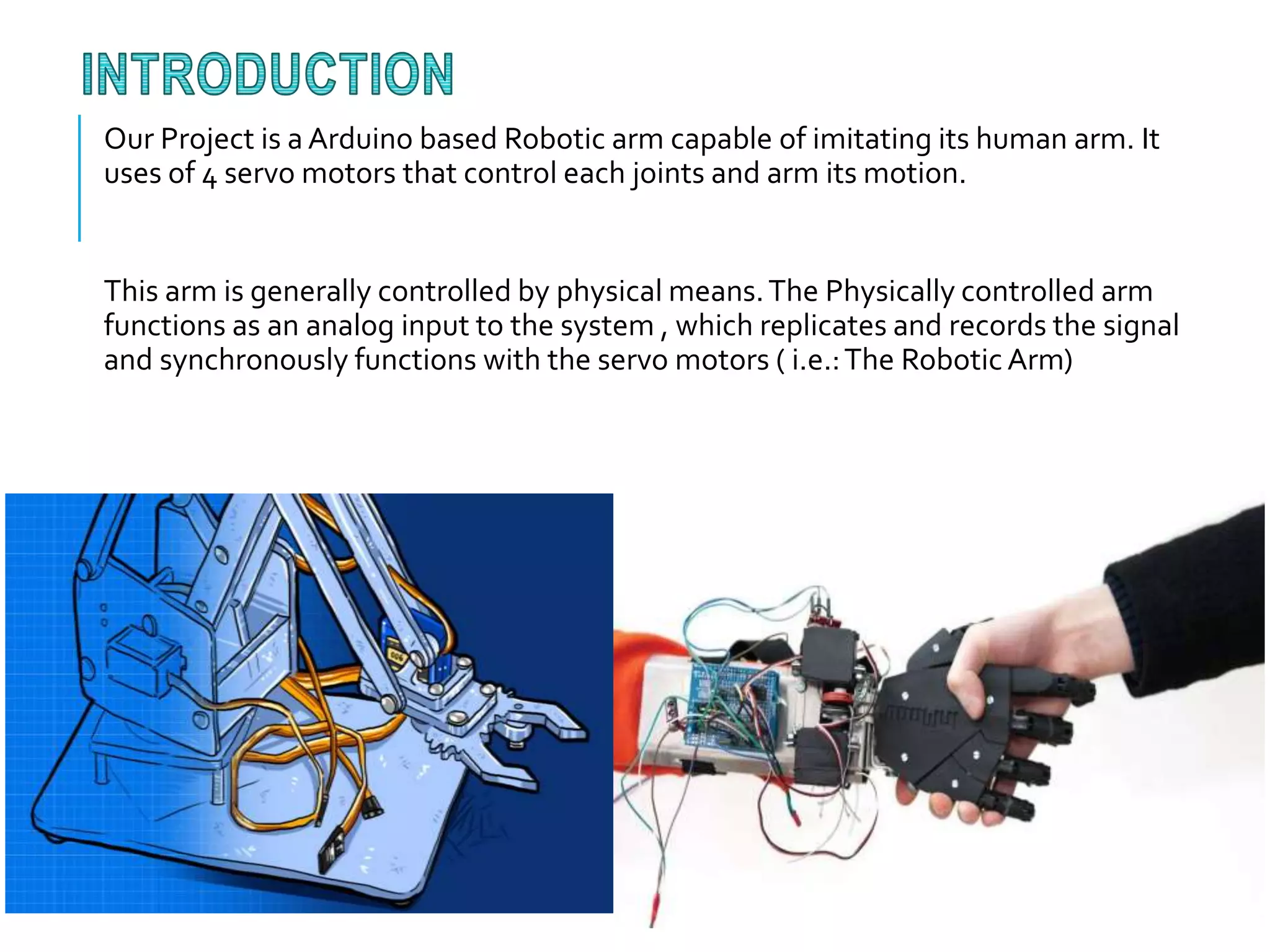 robotic arm 3d printed with microcontroller | PDF