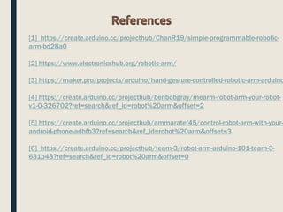 robotic arm 3d printed with microcontroller | PDF