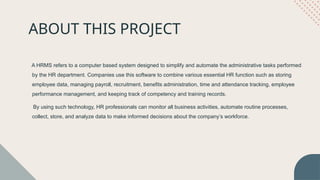 Human Resource Management System Minor Project .pptx