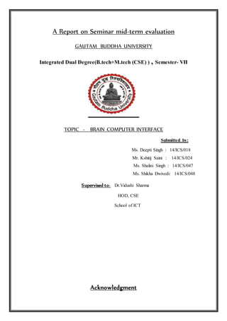 Brain Computer Interface | DOCX