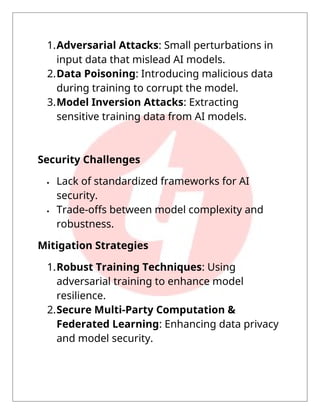 Minor Project Report about Cyber security Effects on AI: Challenges and ...