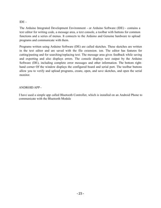 B.tech Final Year Project report format.pptx | Robotics | Technology ...