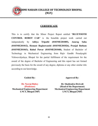 B.tech Final Year Project report format.pptx | Robotics | Technology ...