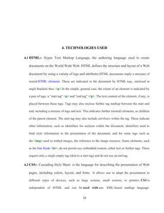 Minor project report format for 2018 2019 final | DOC
