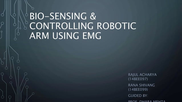 Bio-Sensing Robotic Arm | PPT