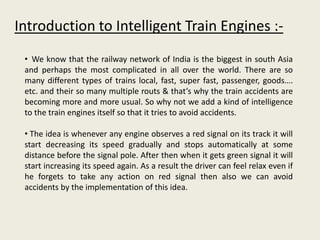 Fully automated railway engine ( to be extended) | PPT