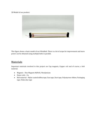 Minor project windbelt | PDF