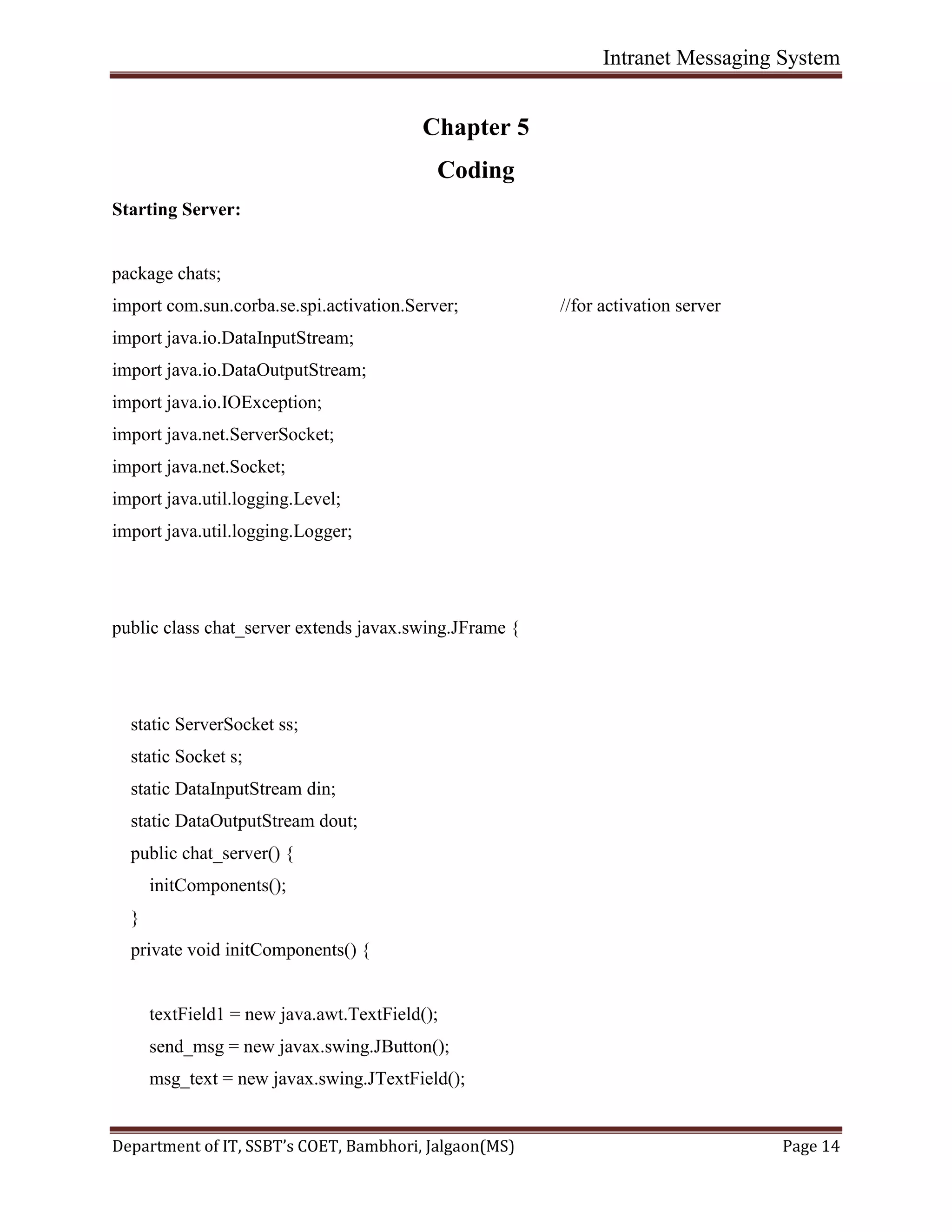 Intranet Messaging Project Report -phpapp02 | PDF