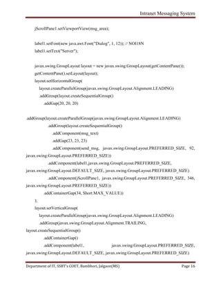 Intranet Messaging Project Report -phpapp02 | PDF