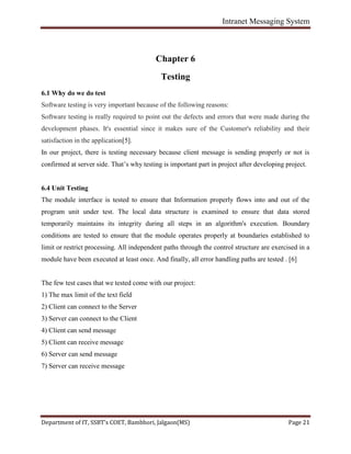 Intranet Messaging Project Report -phpapp02 | PDF