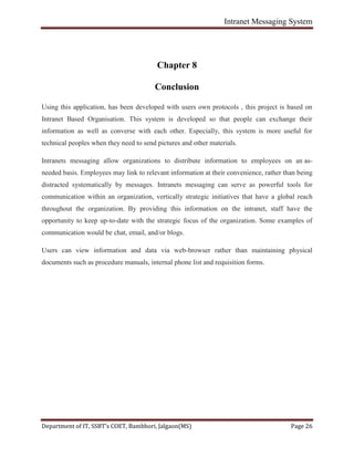 Intranet Messaging Project Report -phpapp02 | PDF