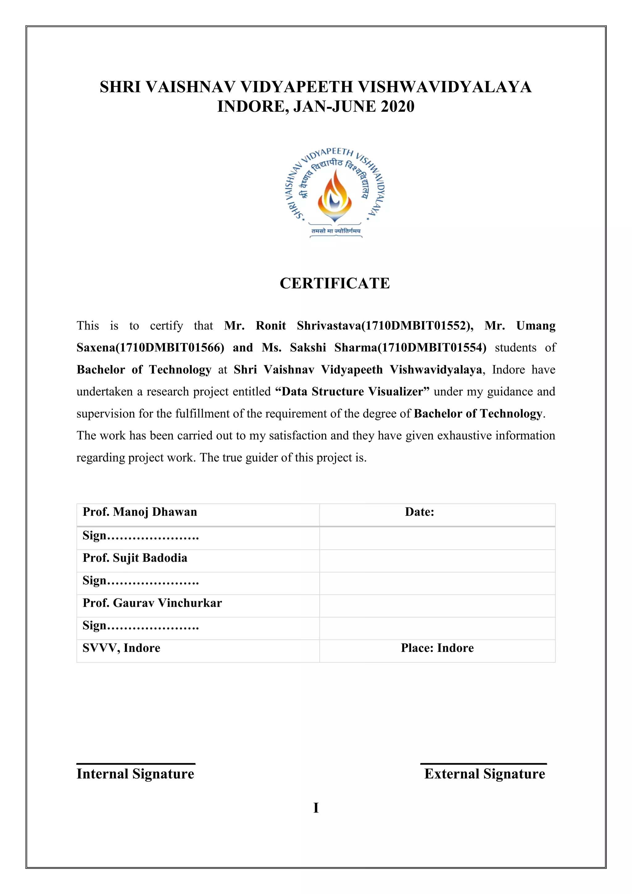 Minor Project Synopsis On Data Structure Visualizer Pdf Graphics Software Computer