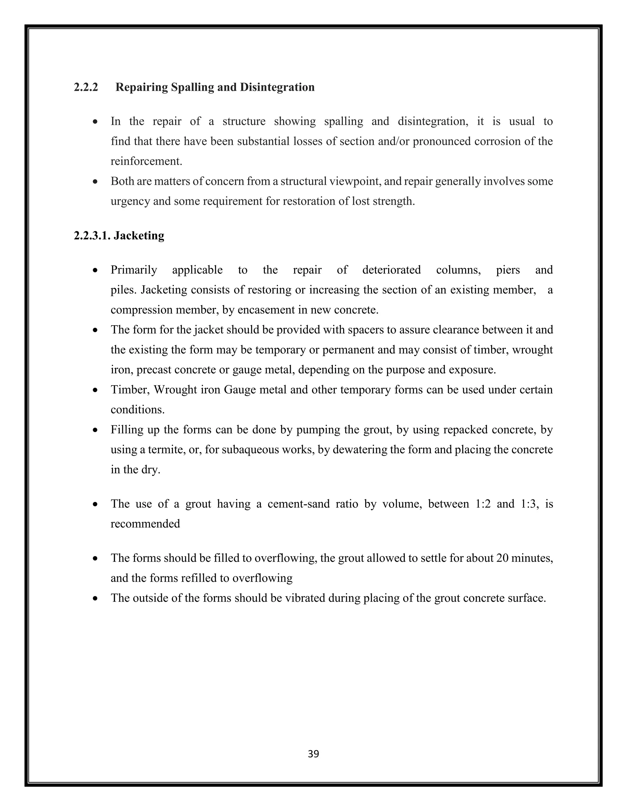 PROTECTION, REPAIR & MAINTENANCE OF RCC STRUCTURES SUBMITTED IN THE ...