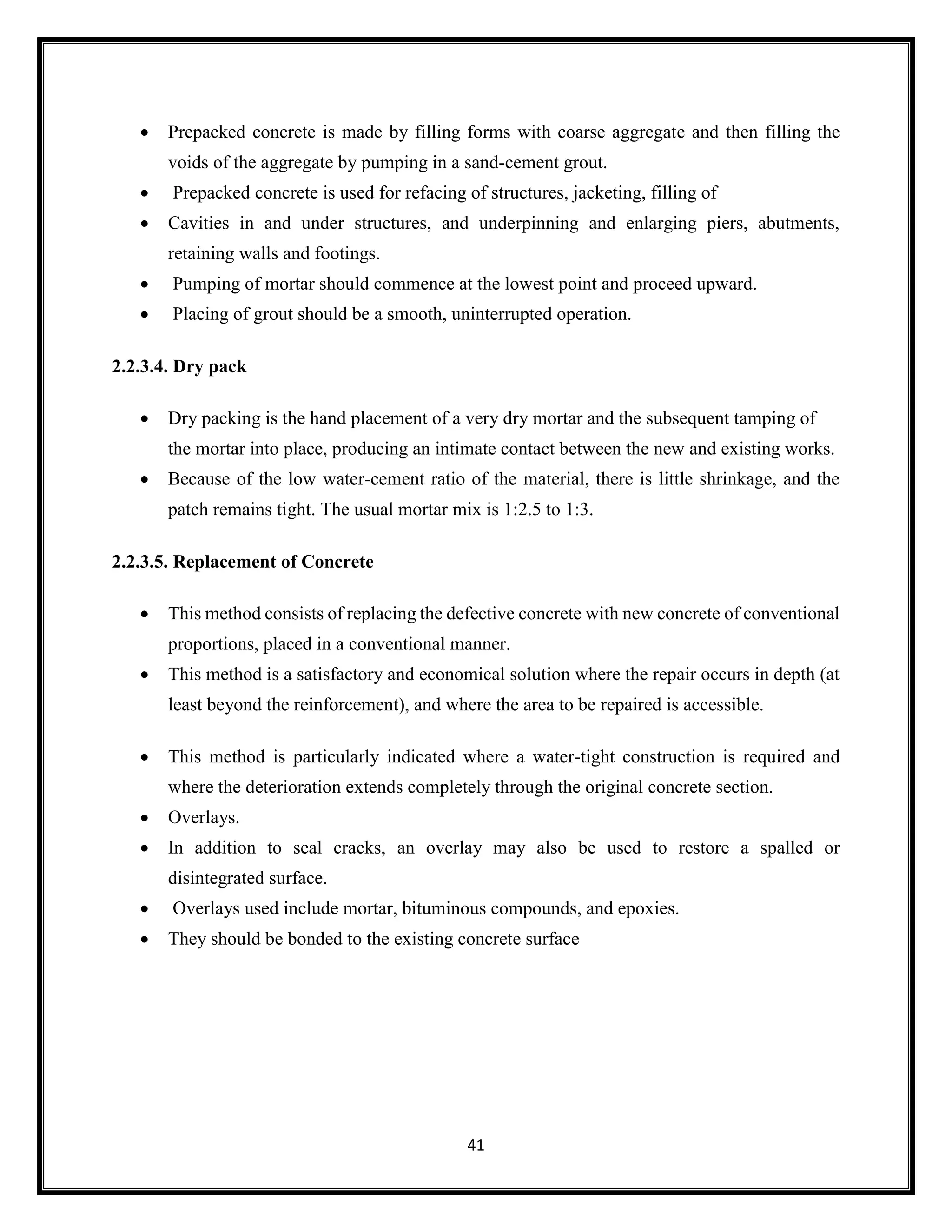 PROTECTION, REPAIR & MAINTENANCE OF RCC STRUCTURES SUBMITTED IN THE ...