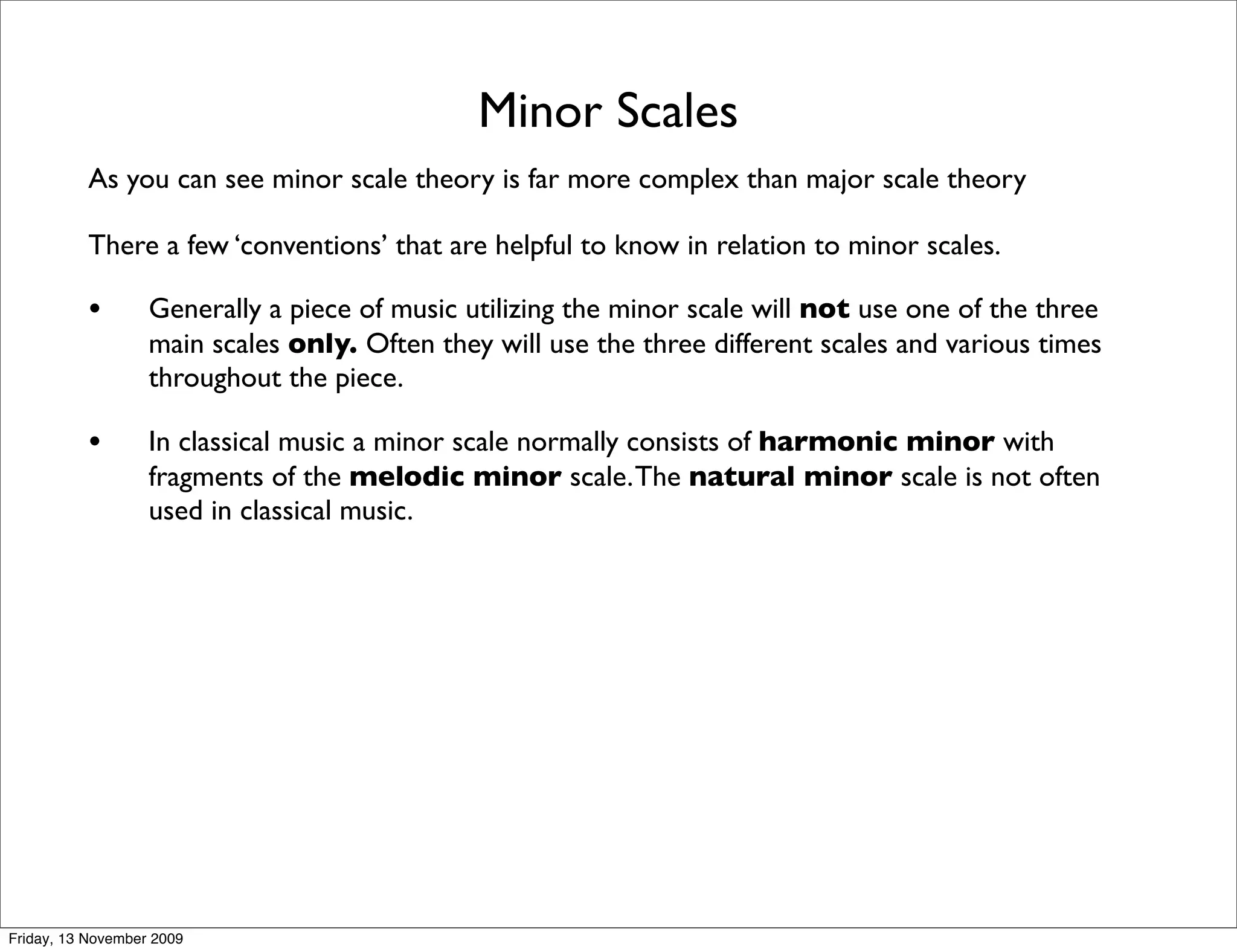 Minor Scales Explained | PDF
