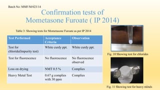 Formulation of Mometasone Furoate Emulgel | PPTX