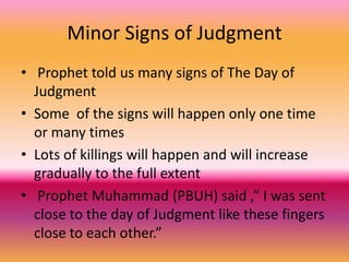 Minor signs of the day of judgment | PPTX