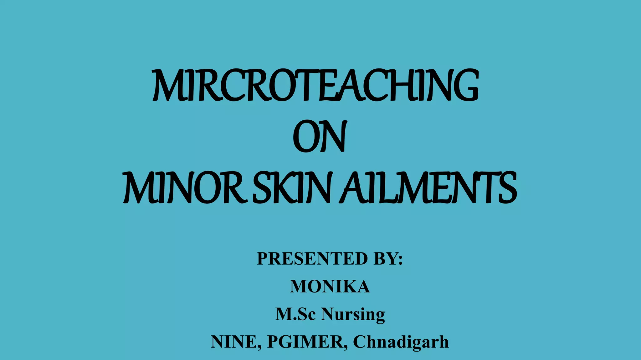 minor skin ailments.pptx