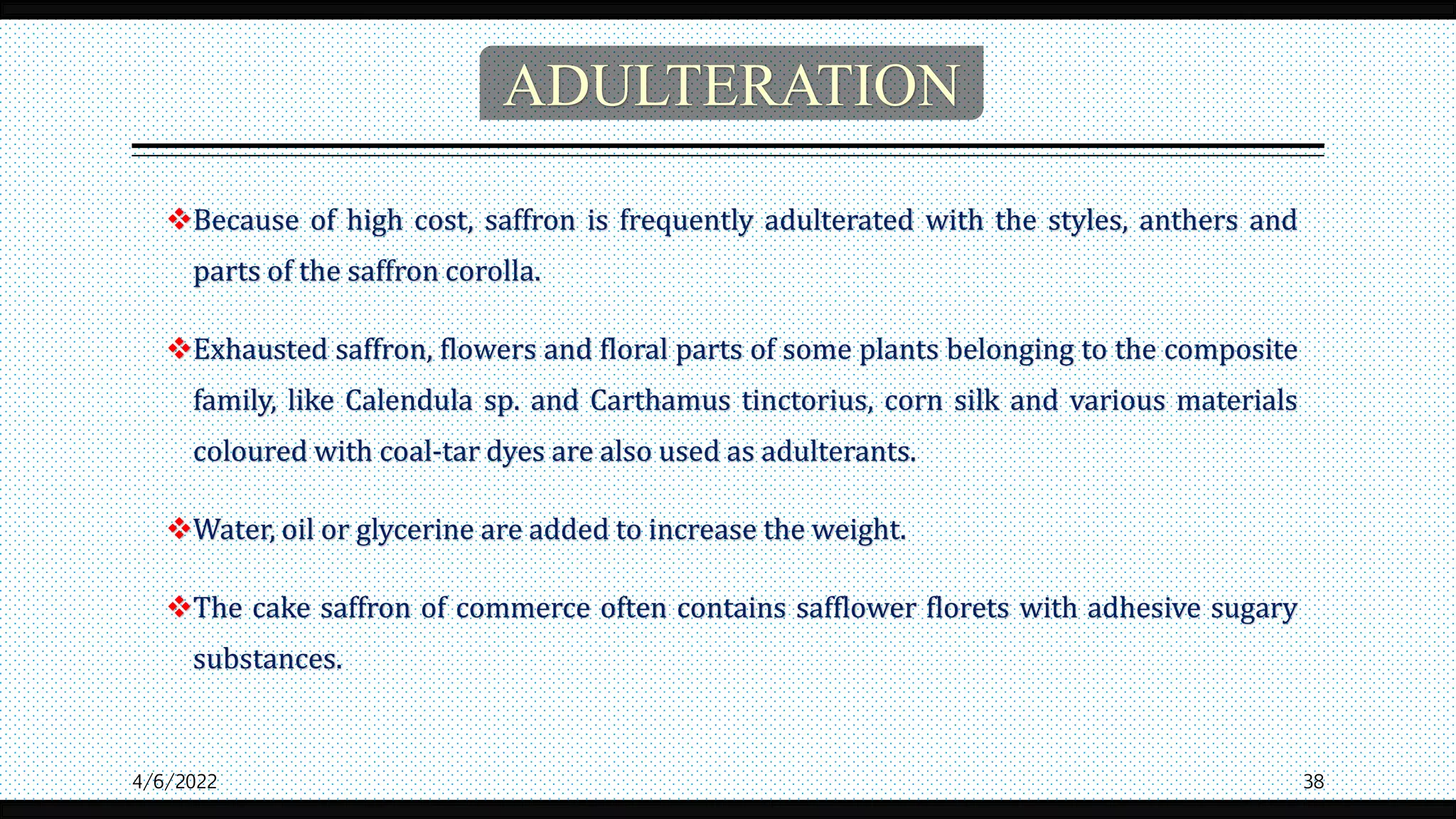 Minor spices saffron | PPTX