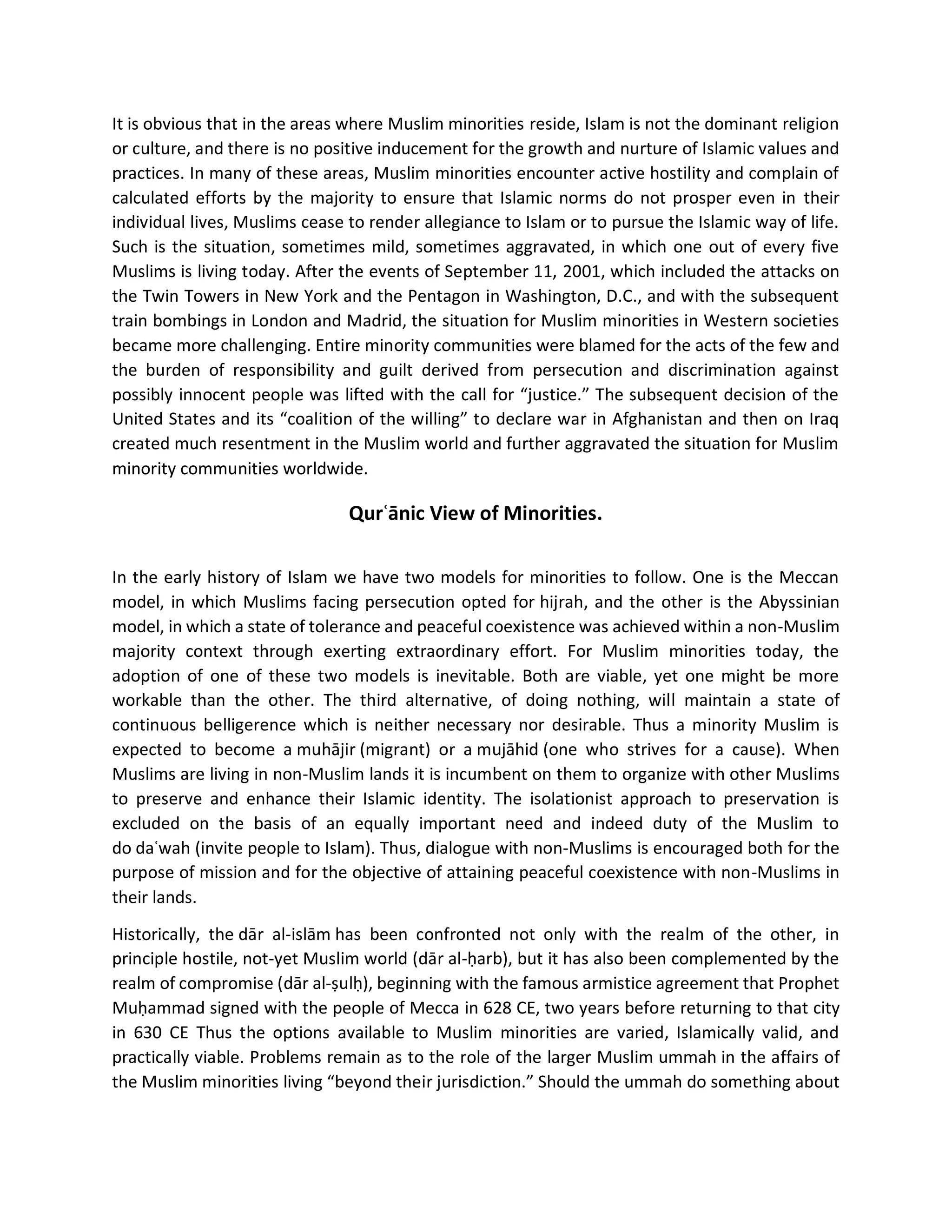 Minorities Rights in Islam and situation in pakistan | PDF