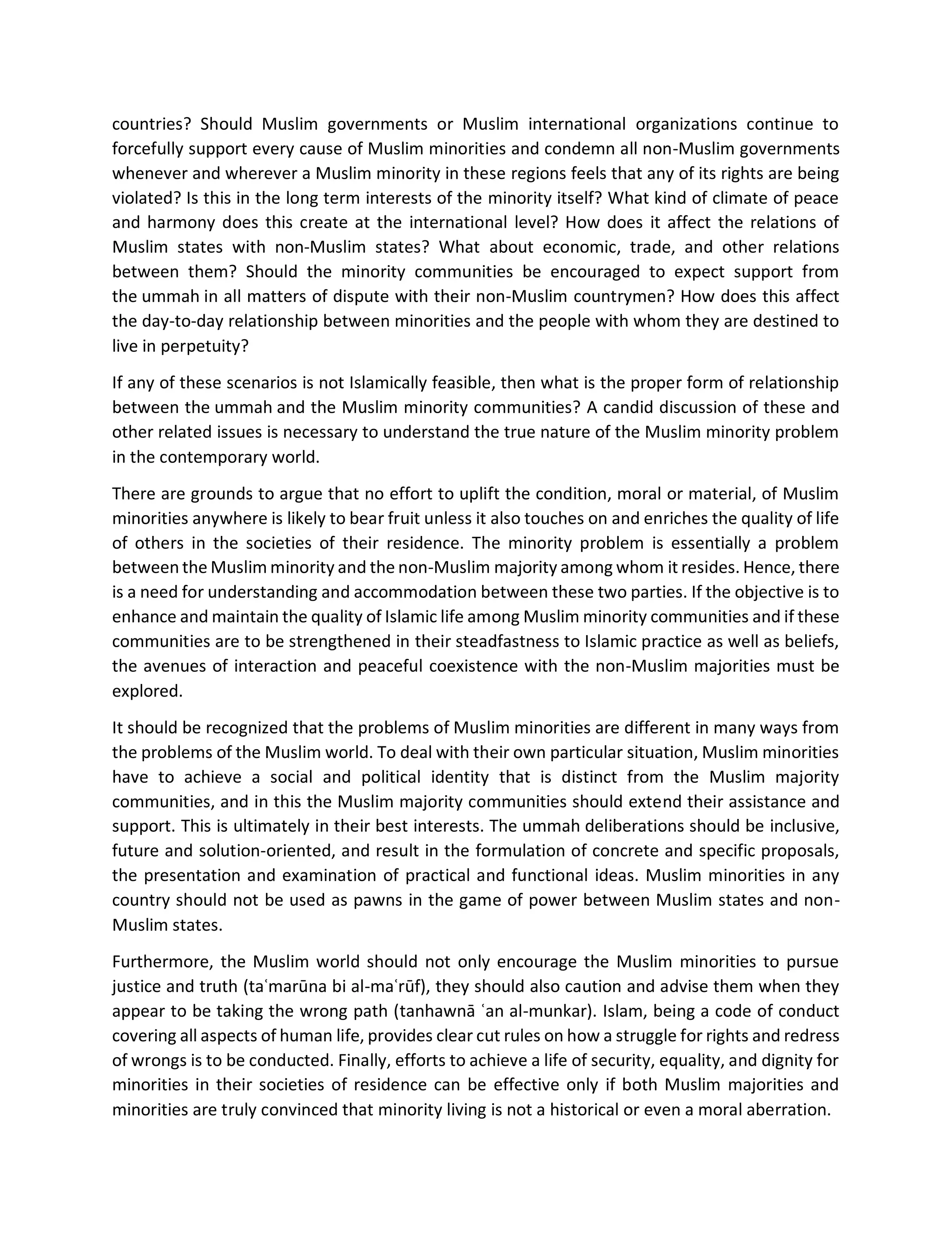 Minorities Rights in Islam and situation in pakistan | PDF