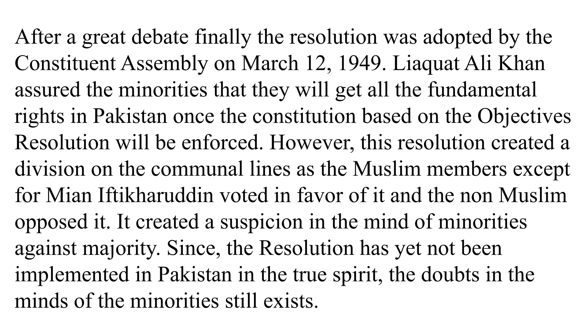 Minorties rights in Pakistan from objective resolution to present..pptx