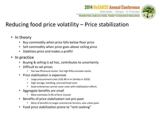 Food Price Volatility and Resilience in Africa | PPTX