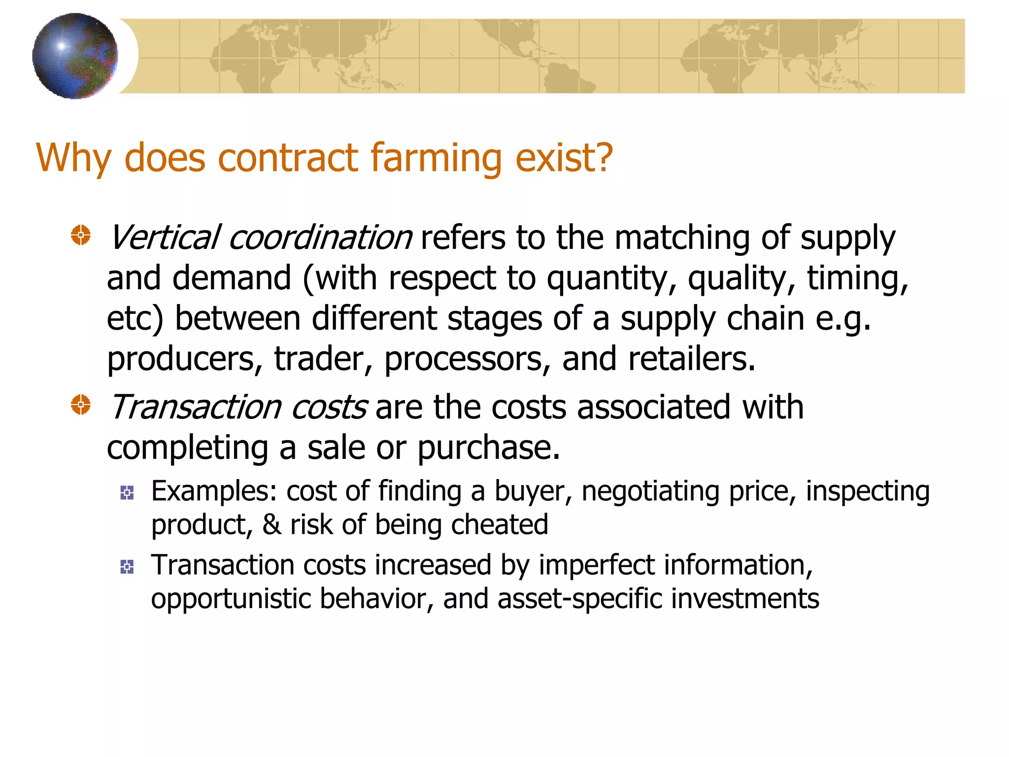Contract farming in Africa: Opportunities and Challenges | PDF