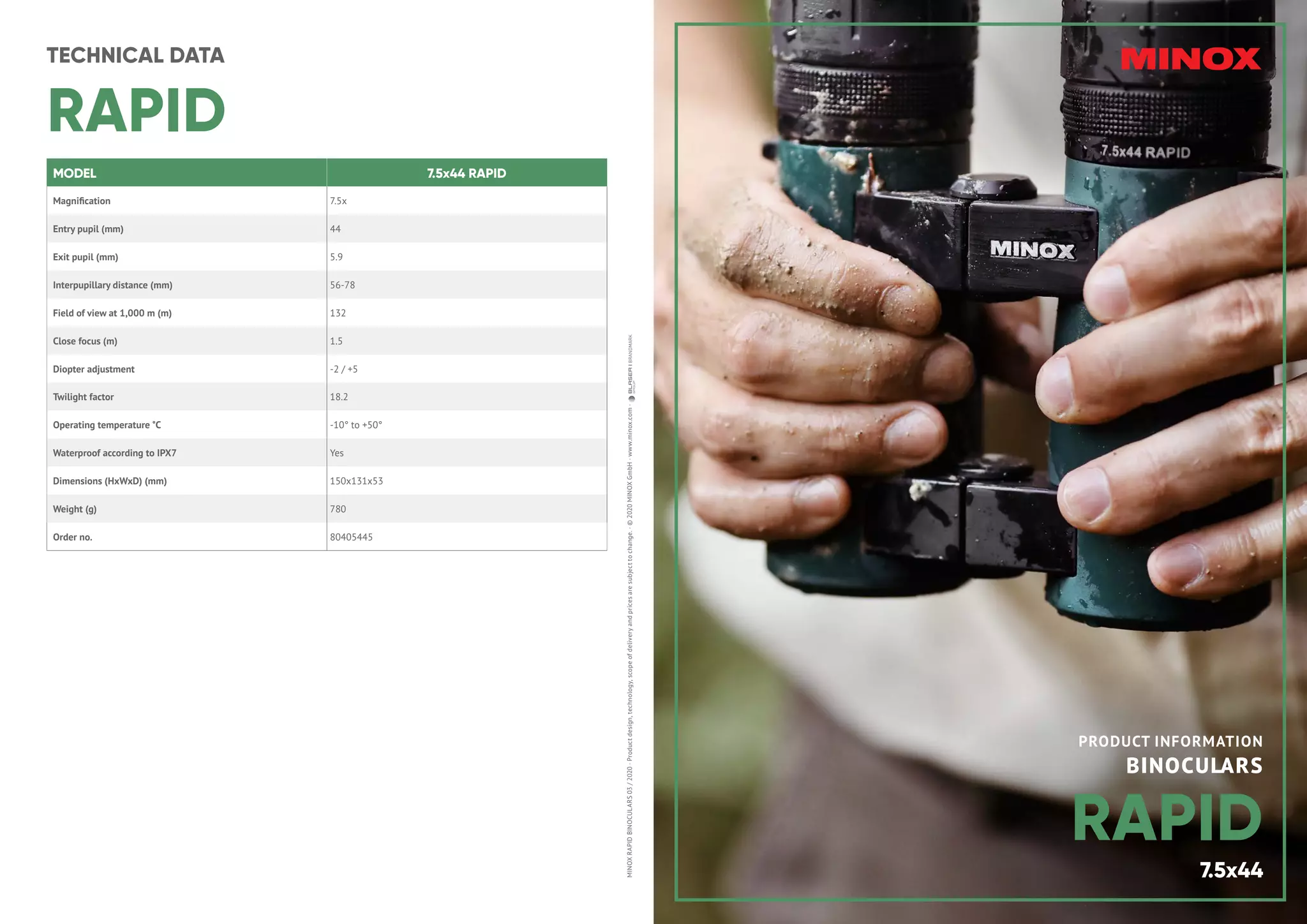 Product informations | Minox Rapid | Optics Trade | PDF